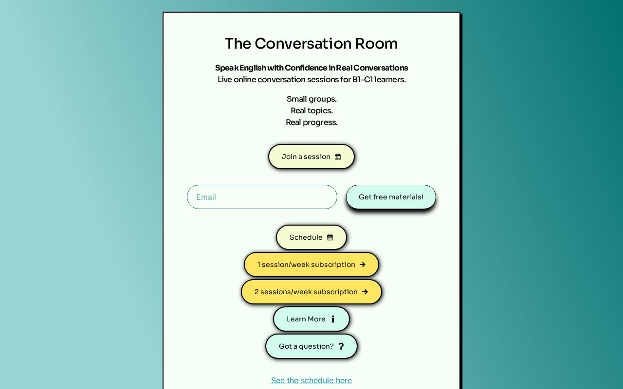 The Conversation Room | Speak English with Confidence Online